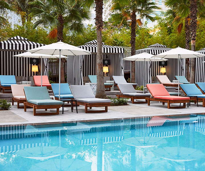 Bungalow Pool Bar & Grill | Luxury Cabana Dining | SLS Baha Mar